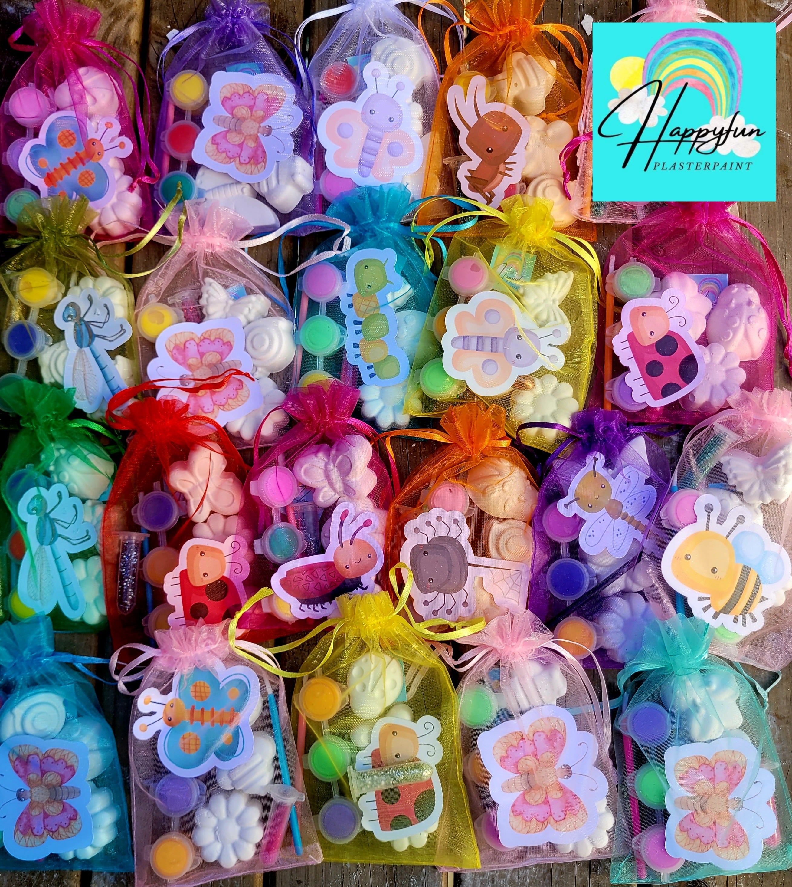 Plaster painting Party favours favors bag gifts birthday idea kids ...