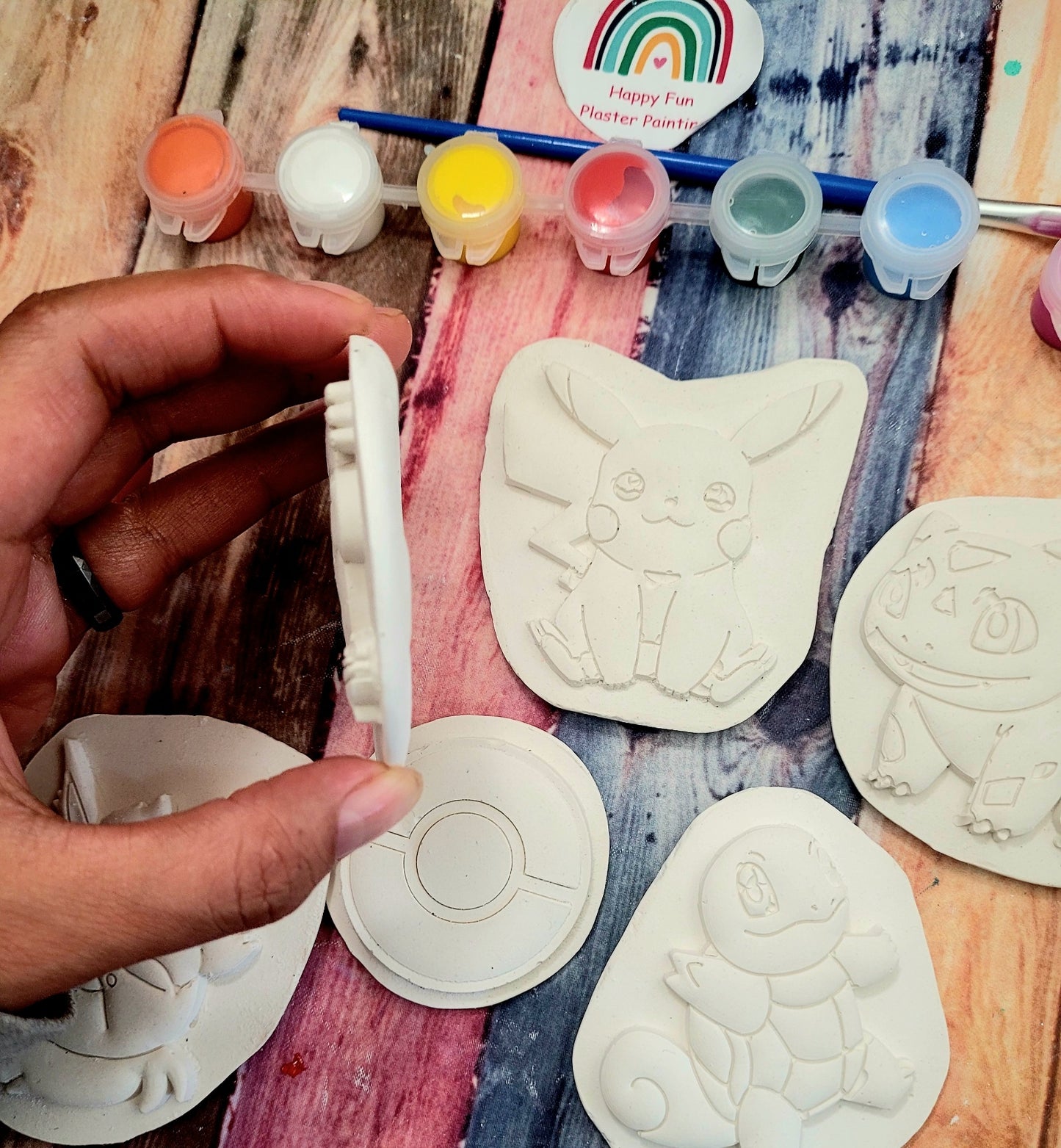 Pikachu Pokemon characters Plaster Painting – Happyfunplasterpaint