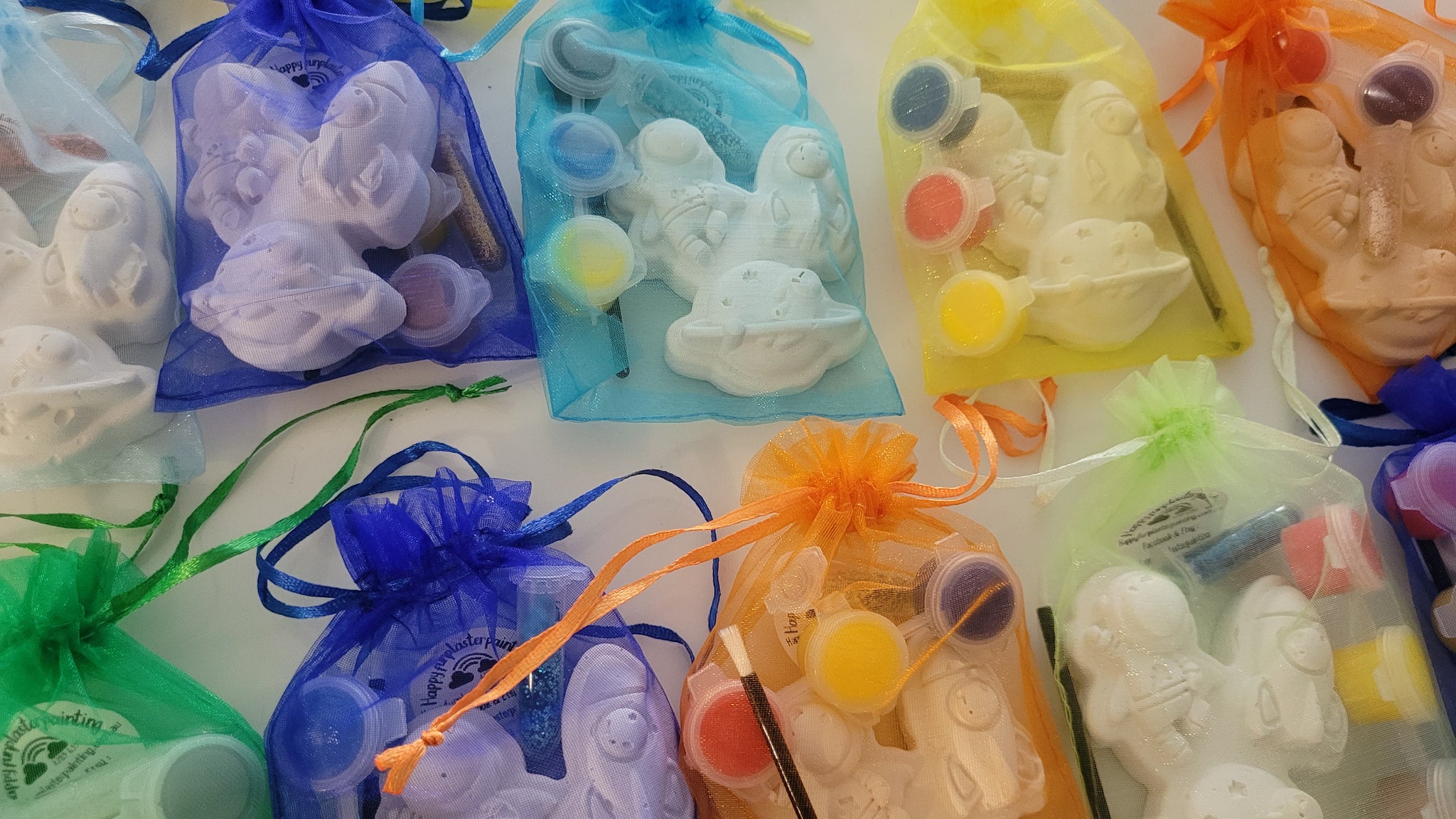 Plaster painting Party favours favors bag gifts birthday idea kids ...